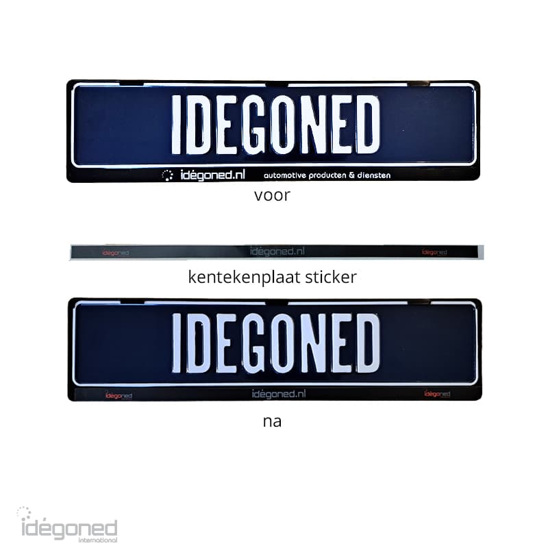 Stickers voor kentekenplaathouder - Idégoned